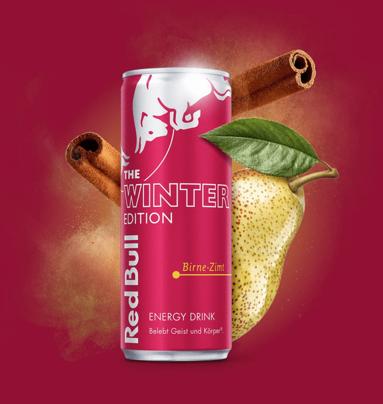 Entdecke die neue Red Bull Winter Edtion Birne-Zimt